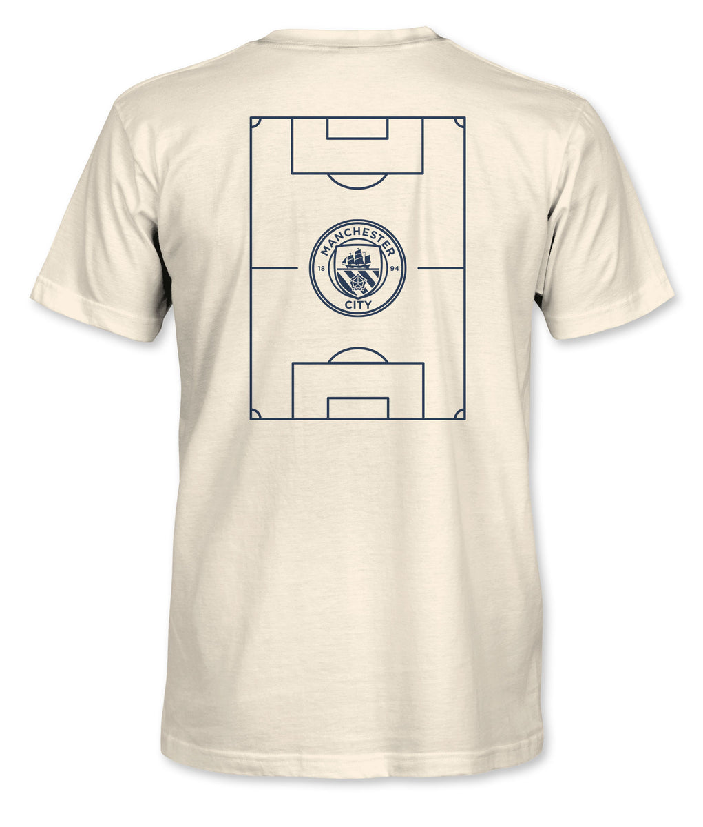 Manchester City FC Own the Pitch Heavyweight Cotton Tee - Natural ...
