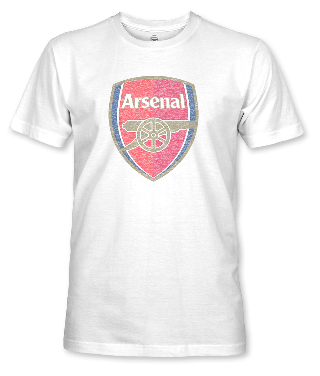 Arsenal FC Color Badge Cotton T-Shirt - White – 1863 Football Classics