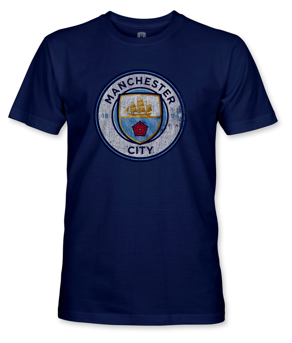 Manchester City FC Color Badge Cotton T-shirt - Navy – 1863 Football ...