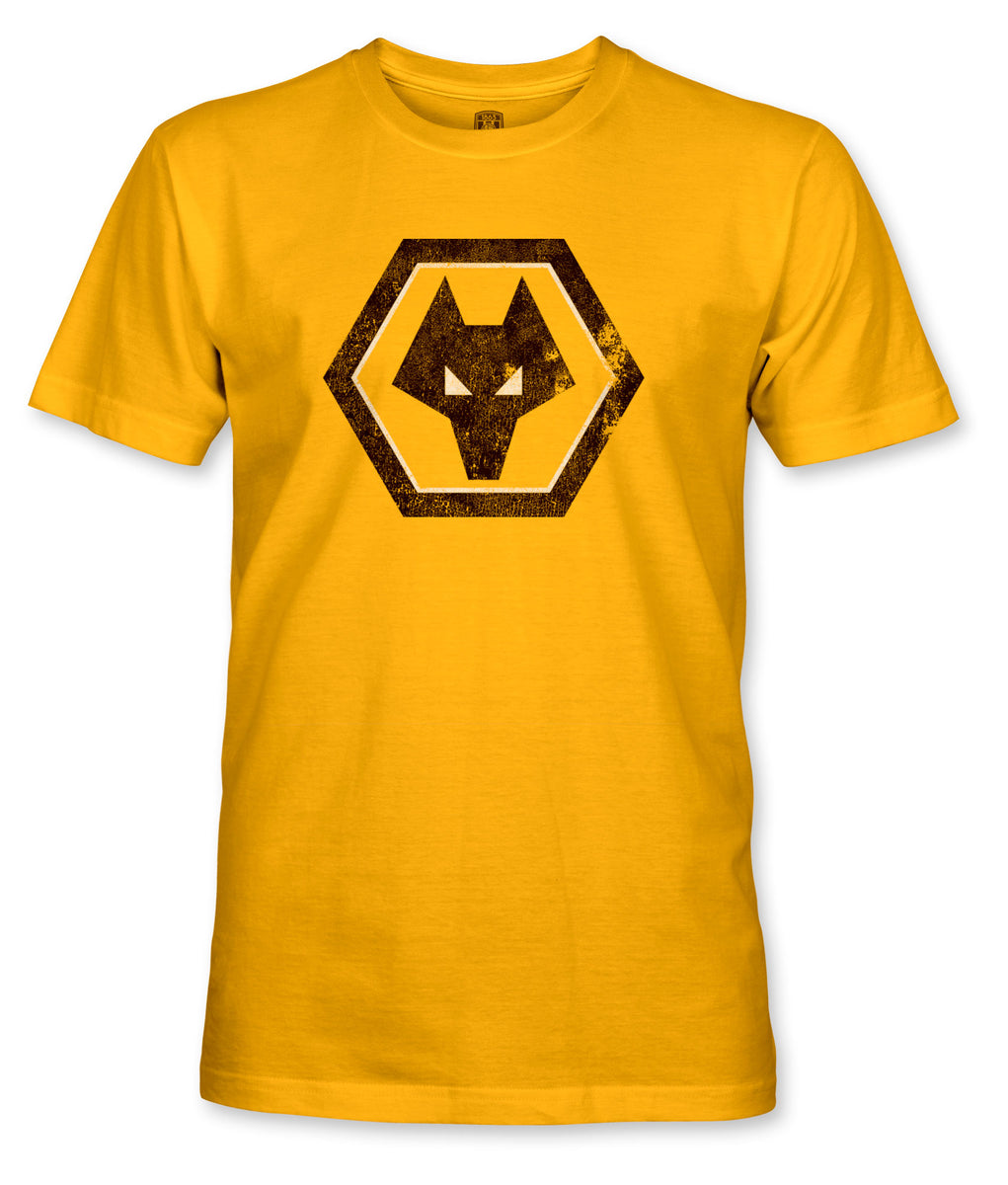 Wolverhampton Wanderers Color Badge Cotton T-Shirt - Gold – 1863 ...