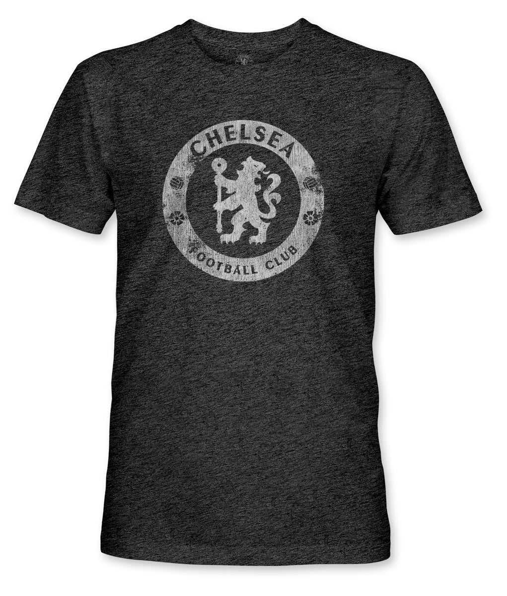 Chelsea FC Mono Badge Vintage Triblend T-Shirt - Black – 1863 Football ...
