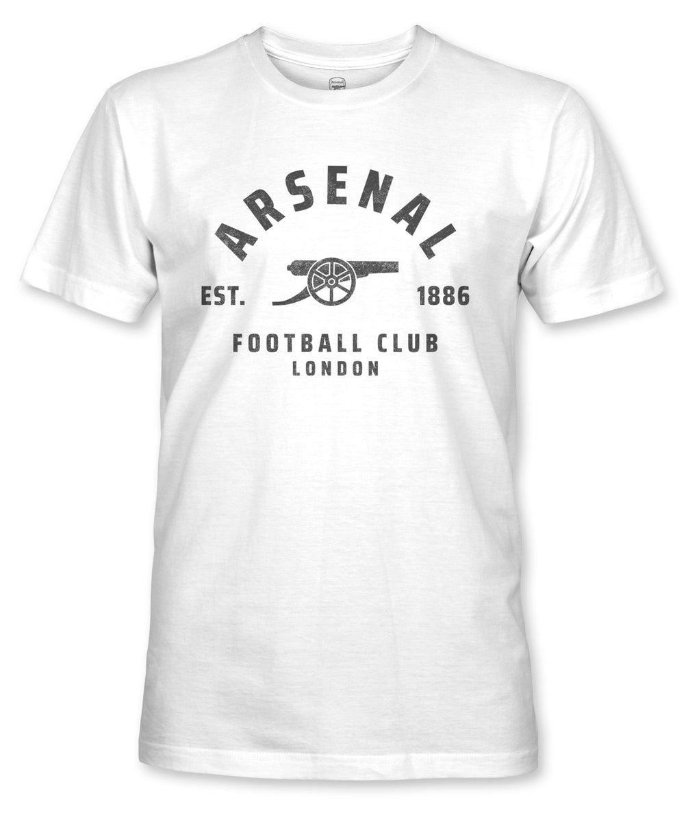 Arsenal FC Founded Locale Cotton T-Shirt - White – 1863 Football Classics