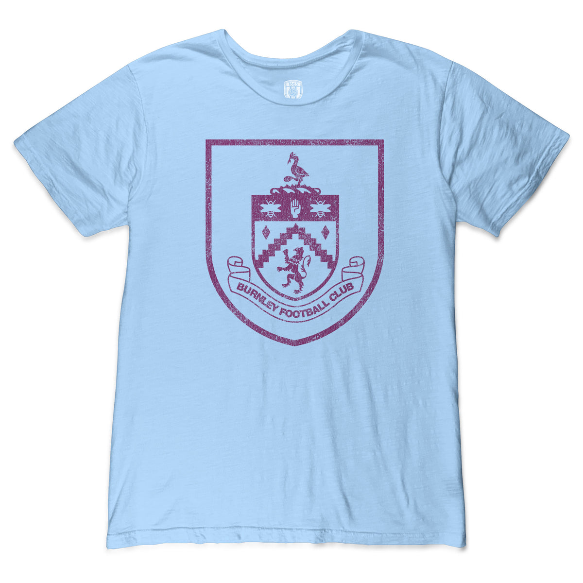 Burnley FC Mono Badge Cotton Slub Tee - Sky Blue – 1863 Football Classics