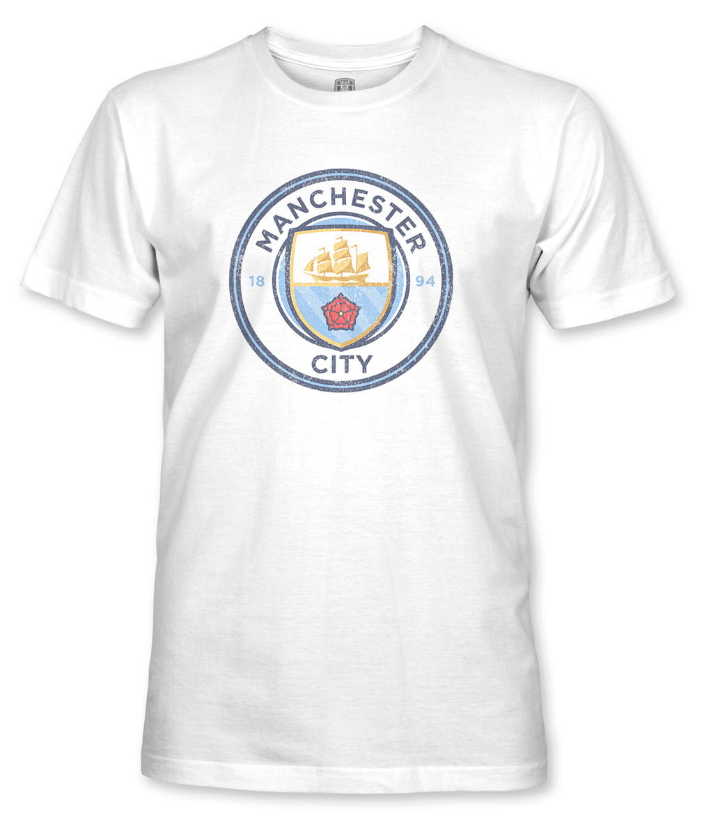 Manchester City FC Color Badge Cotton T-Shirt - White – 1863 Football ...