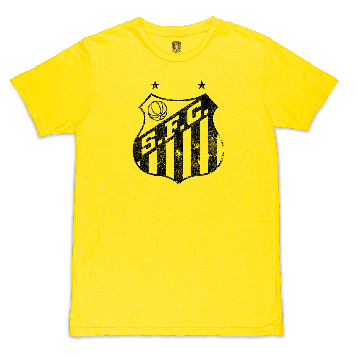 Santos FC Mono Badge Cotton Slub Tee - Yellow – 1863 Football Classics